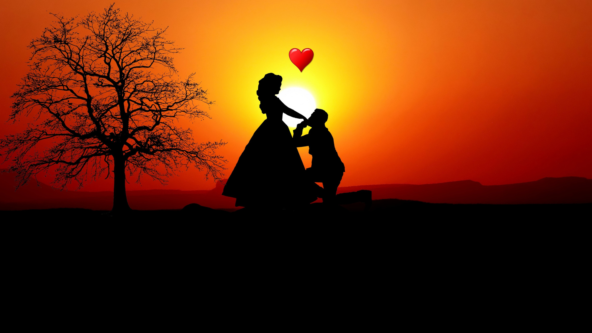 Hd Romantic Couple Sunset 1920x1080 Wallpaper
