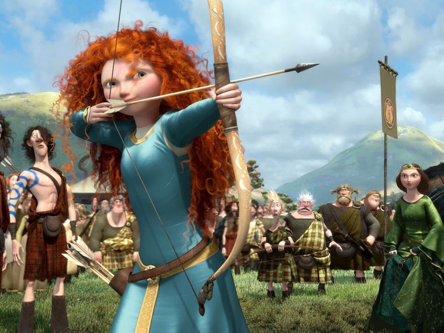 Wallpaper Brave, Merida, Girl, Bow, Arrow, Princess - Cartoon Girl With ...