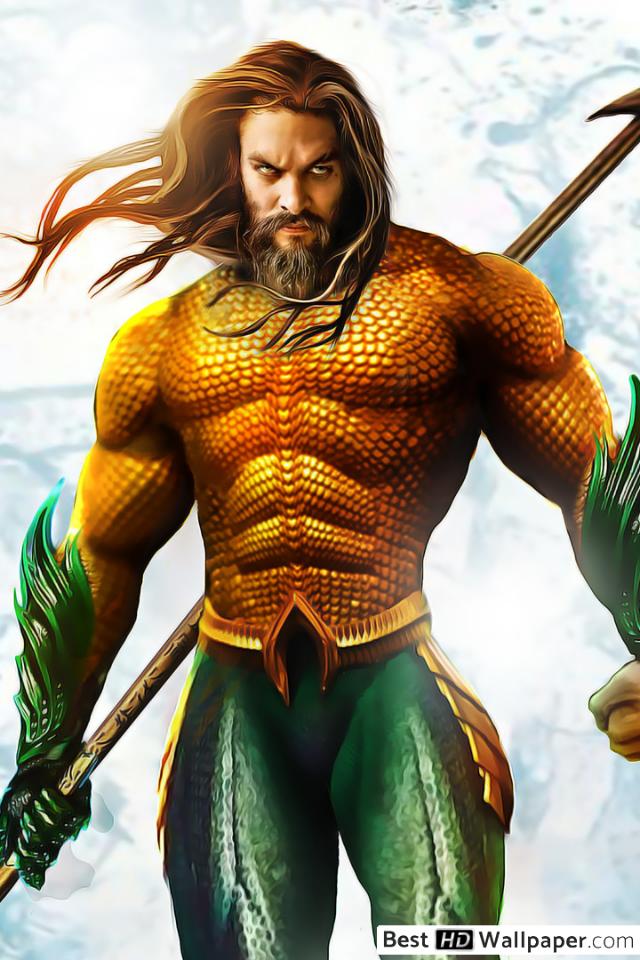 Jason Momoa Aquaman Cartoon - 640x960 Wallpaper - teahub.io
