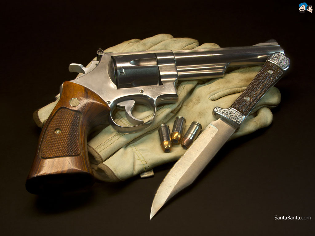 Cool Gun Wallpapers - Cowboy Revolver And Knife - 1024x768 Wallpaper ...