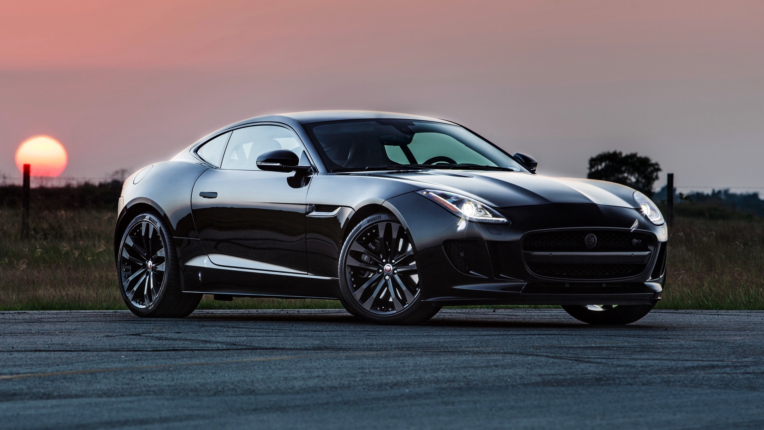Wallpaper Hennessey, Jaguar, F-type R, Side View - Black Jaguar F Type ...