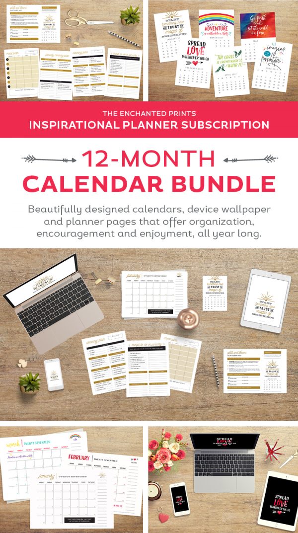 Organized For The Year 12 Month Calendar Bundle From - Flyer - 600x1073 ...