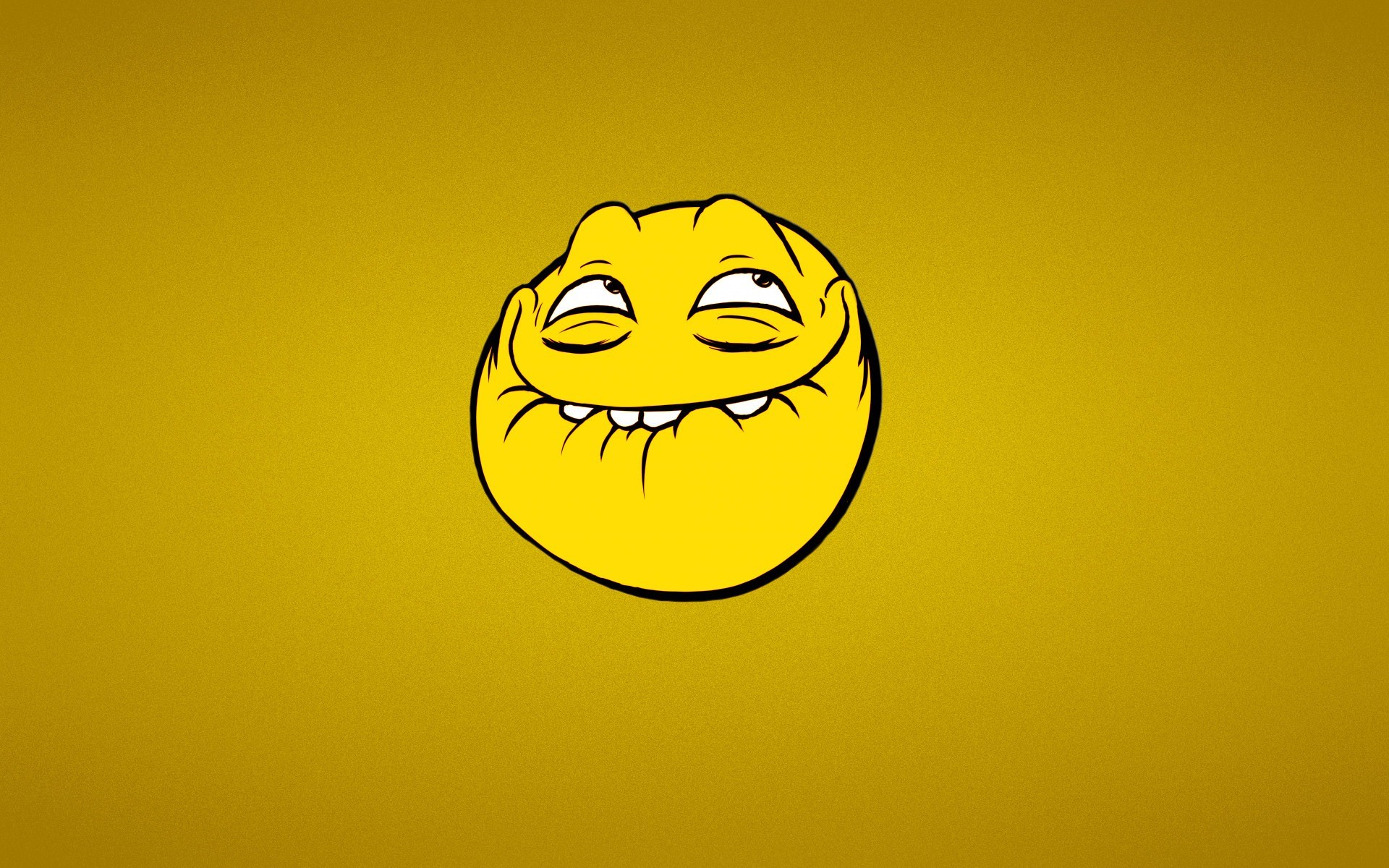 Smile Trollface Yellow Cartoon - Funny Face Icon - 1920x1200 Wallpaper ...