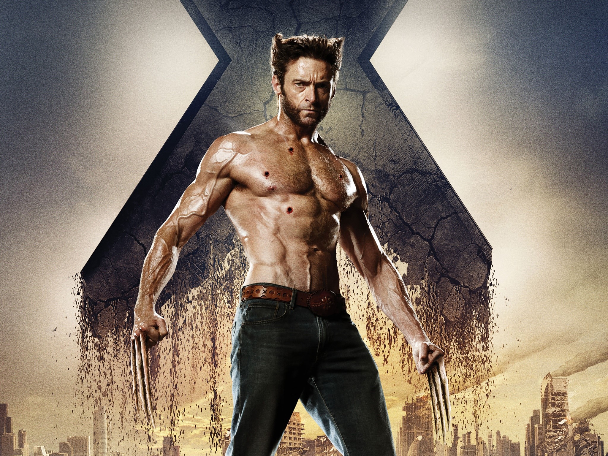 Hugh Jackman Shirtless Wolverine 2048x1536 Wallpaper