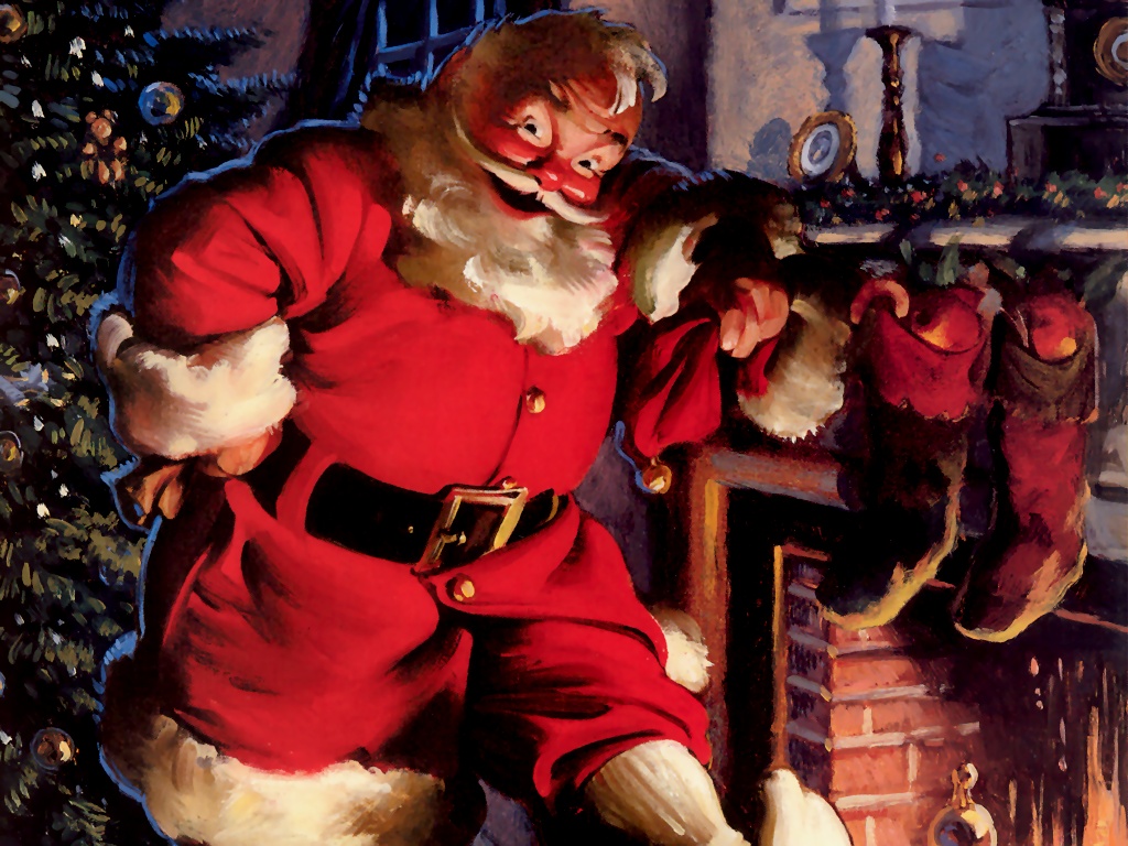 Haddon Sundblom Santa - 1024x768 Wallpaper - teahub.io