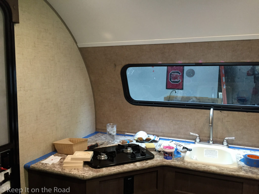 Travel Trailer Makeover, Paint Wallpaper, Travel Blog, - Countertop ...