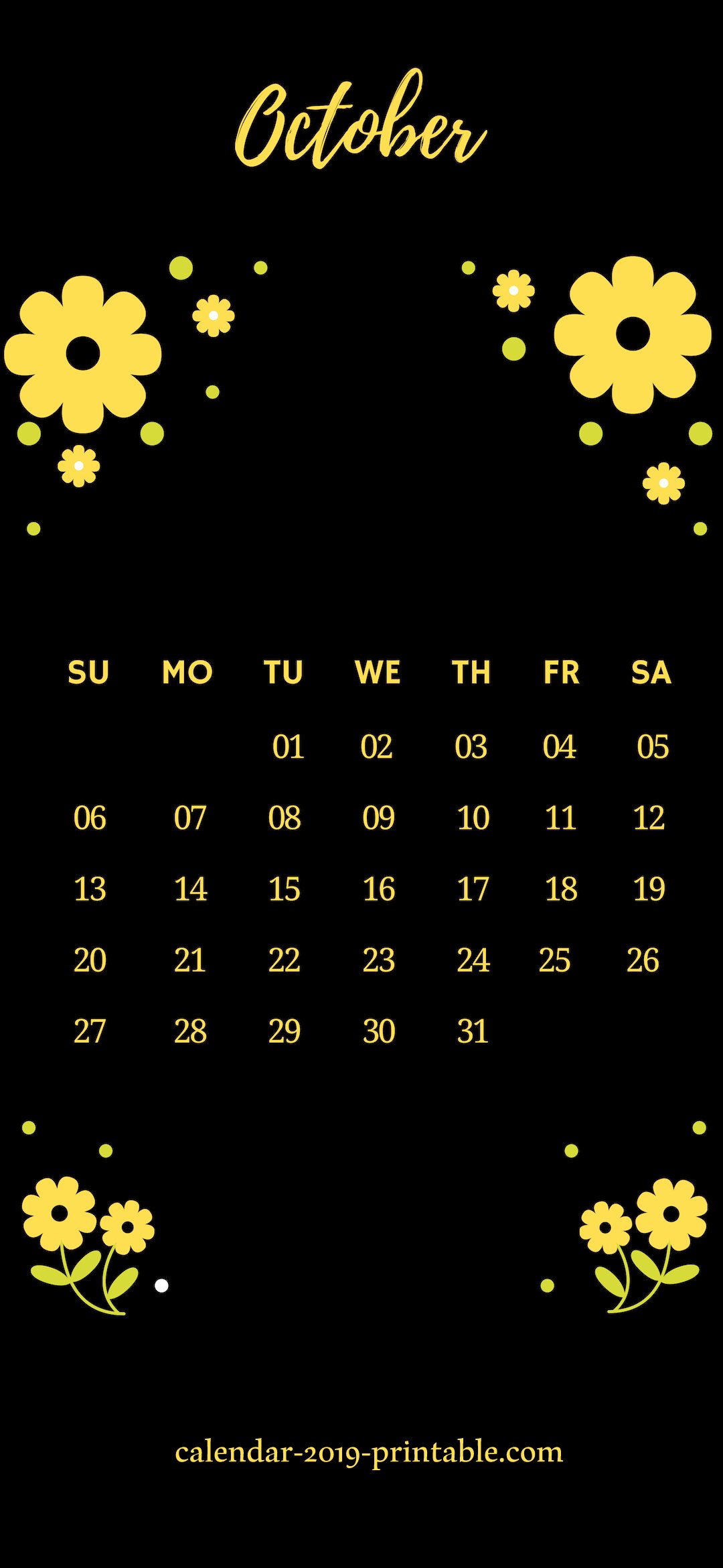 October 2019 Iphone Calendar Wallpaper - Beautiful Calendar October ...