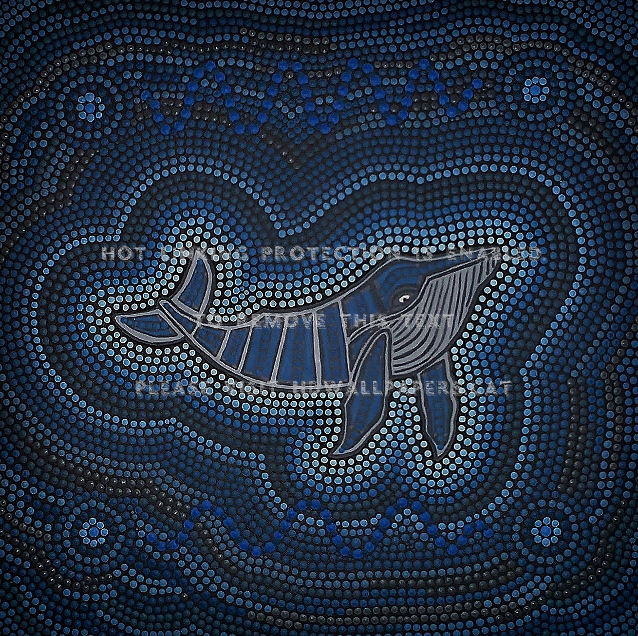 Baby Whale Ocean Blue Aboriginal Art Sea - Motif - 1310x1306 Wallpaper ...