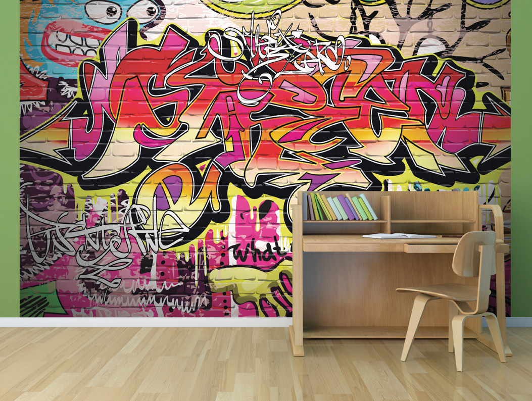 Colourful Graffiti City Street Art Wall Mural - Cool Graffiti Wall ...