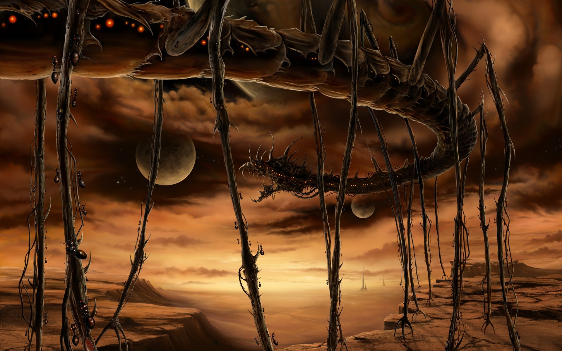 Wallpaper Monster, Planet, Art Picture - Reflection - 1920x1200 ...