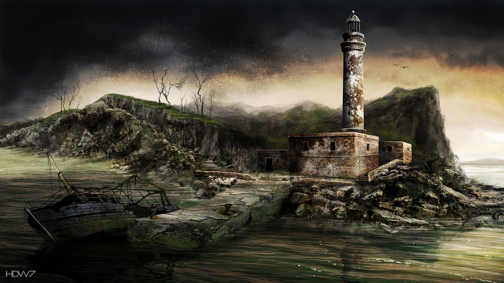 Dear Esther Old Lighthouse Widescreen Hd Wallpaper - Dear Esther Art ...