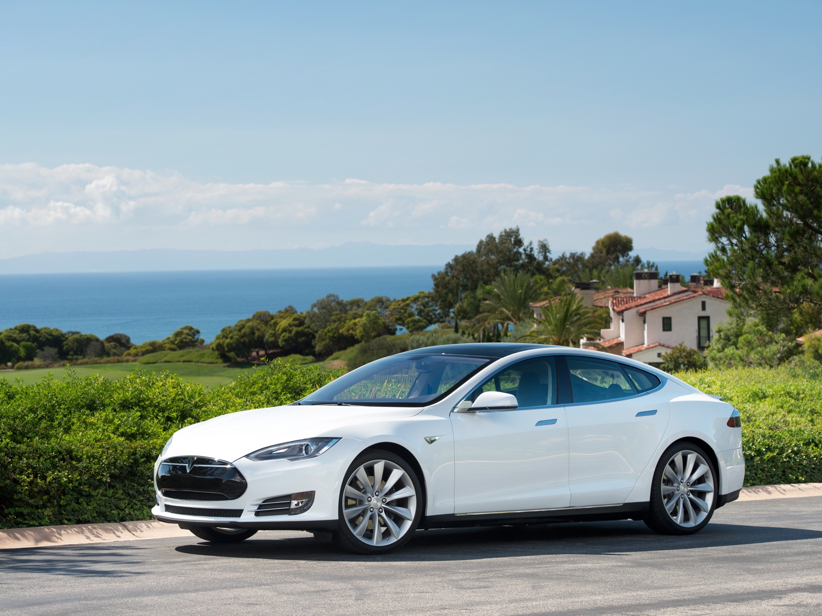 Wallpaper Tesla, Model S, Tesla Model S, White - Tesla Model S White ...