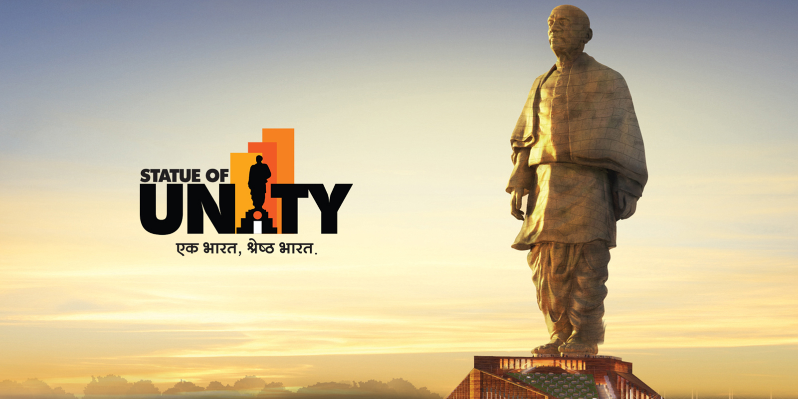 Statue Of Unity - National Unity Day 2018 Theme - 1600x800 Wallpaper ...