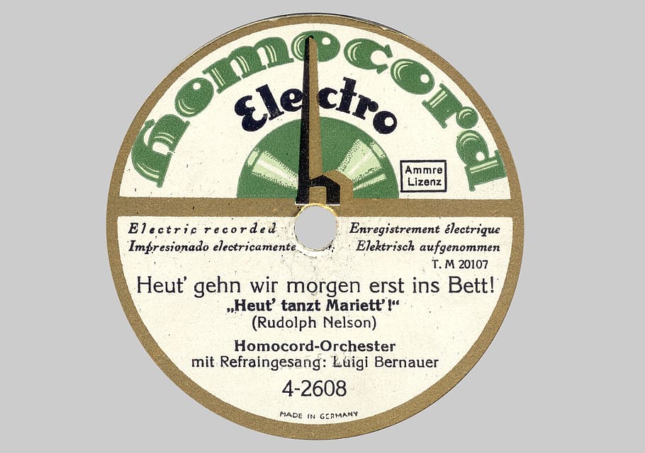 Shellac Disc, 78rpm, Label, Homo Cord, Tinge, Plate - 78 Rpm - 910x640 ...