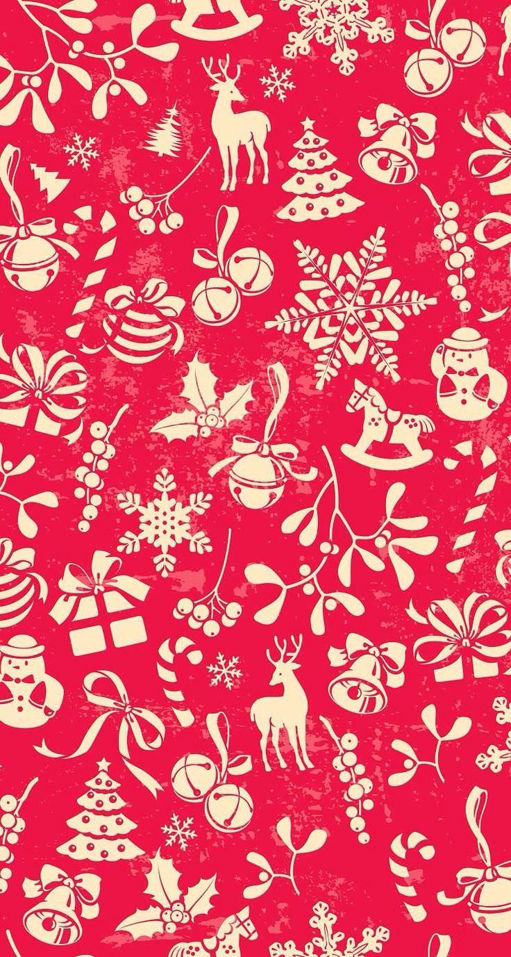 Red Christmas Wallpaper Pattern - 736x1377 Wallpaper - teahub.io