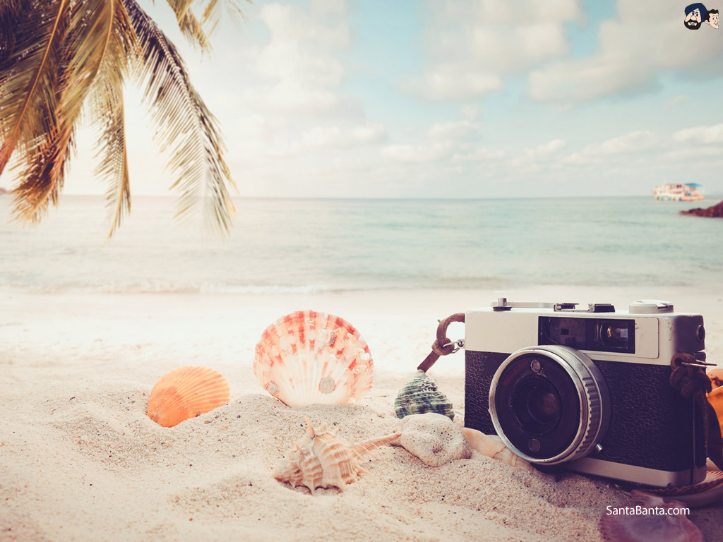 Cameras - Camera In Beach - 1024x768 Wallpaper - teahub.io