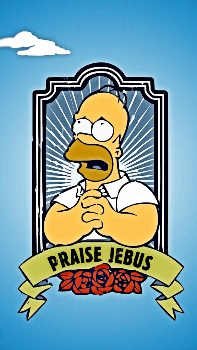 Simpsons Jebus - 640x1136 Wallpaper - teahub.io