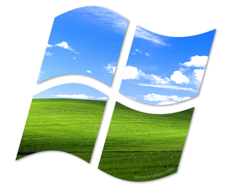 Windows Logo With Bliss Wallpaper - Microsoft Windows Xp Logo - 900x720 ...