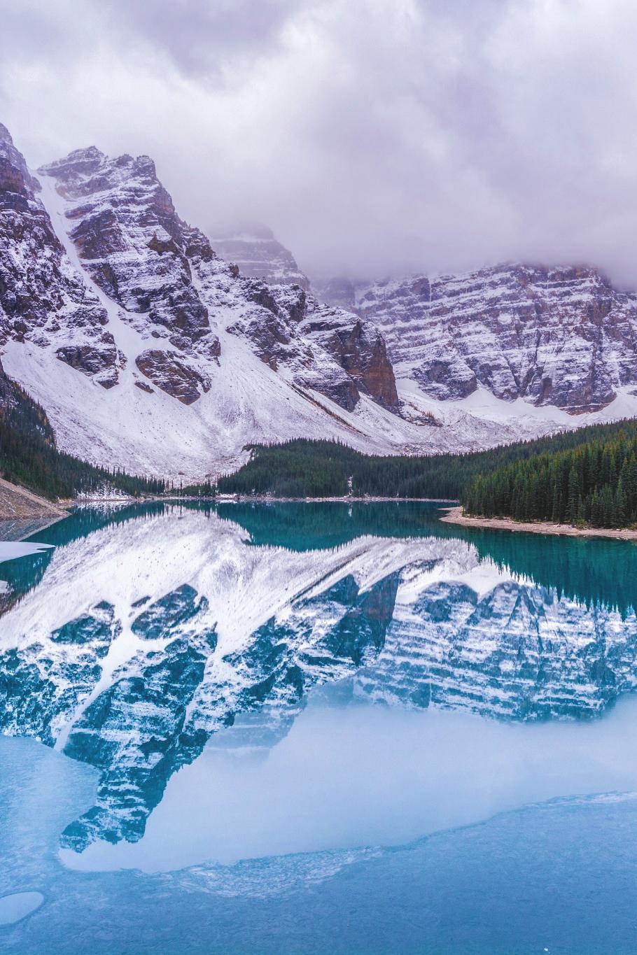 Glacier Snow Ice Mountain Winter Landscape Mountains - Moraine Lake ...