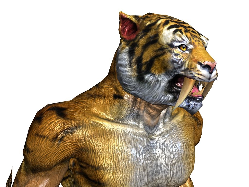 Saber Tooth Tiger Humanoid - 1024x768 Wallpaper - teahub.io