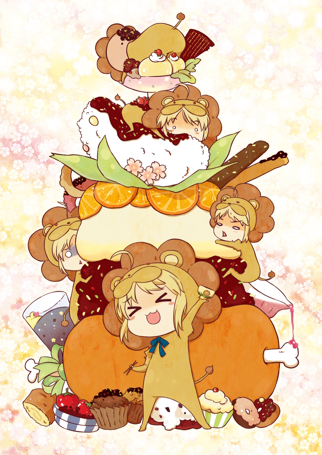 Fate Saber Happy Birthday - 1300x1839 Wallpaper - teahub.io