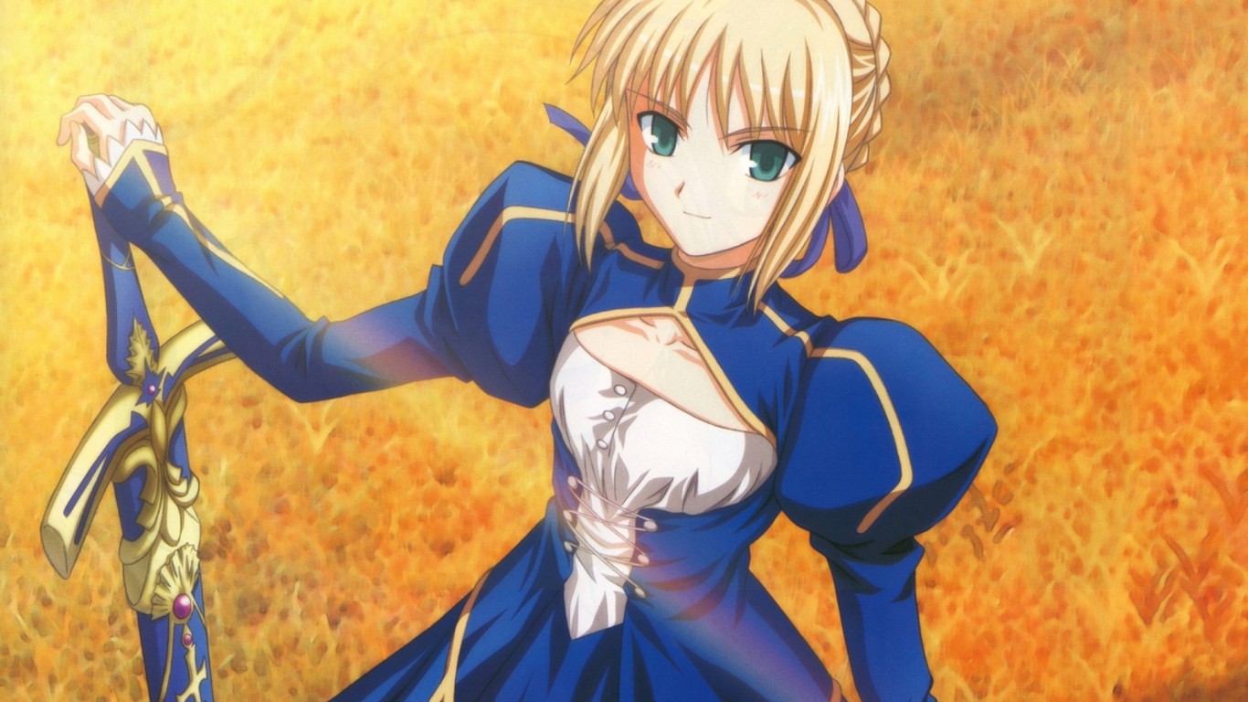 Fate Stay Night Saber Caliburn Sword - 1366x768 Wallpaper - teahub.io