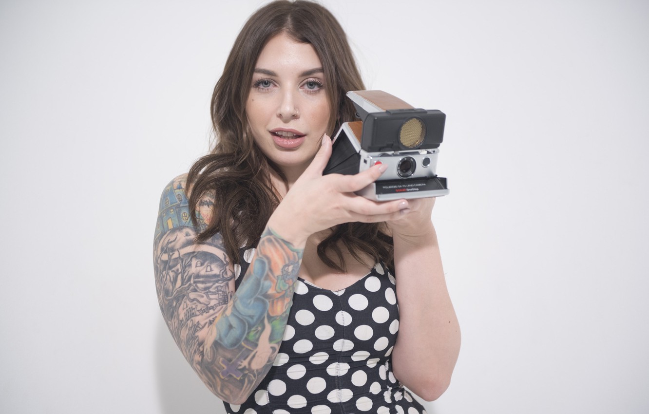 Photo Wallpaper Girl, Tattoo, Girl, Beauty, Polaroid, - Ivy Lebelle Hd ...