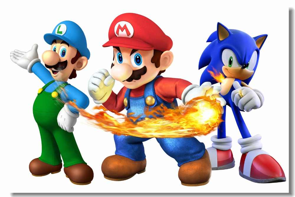 Custom Canvas Wall Murals Super Mario Poster Super - Mario Smash 4 Art ...