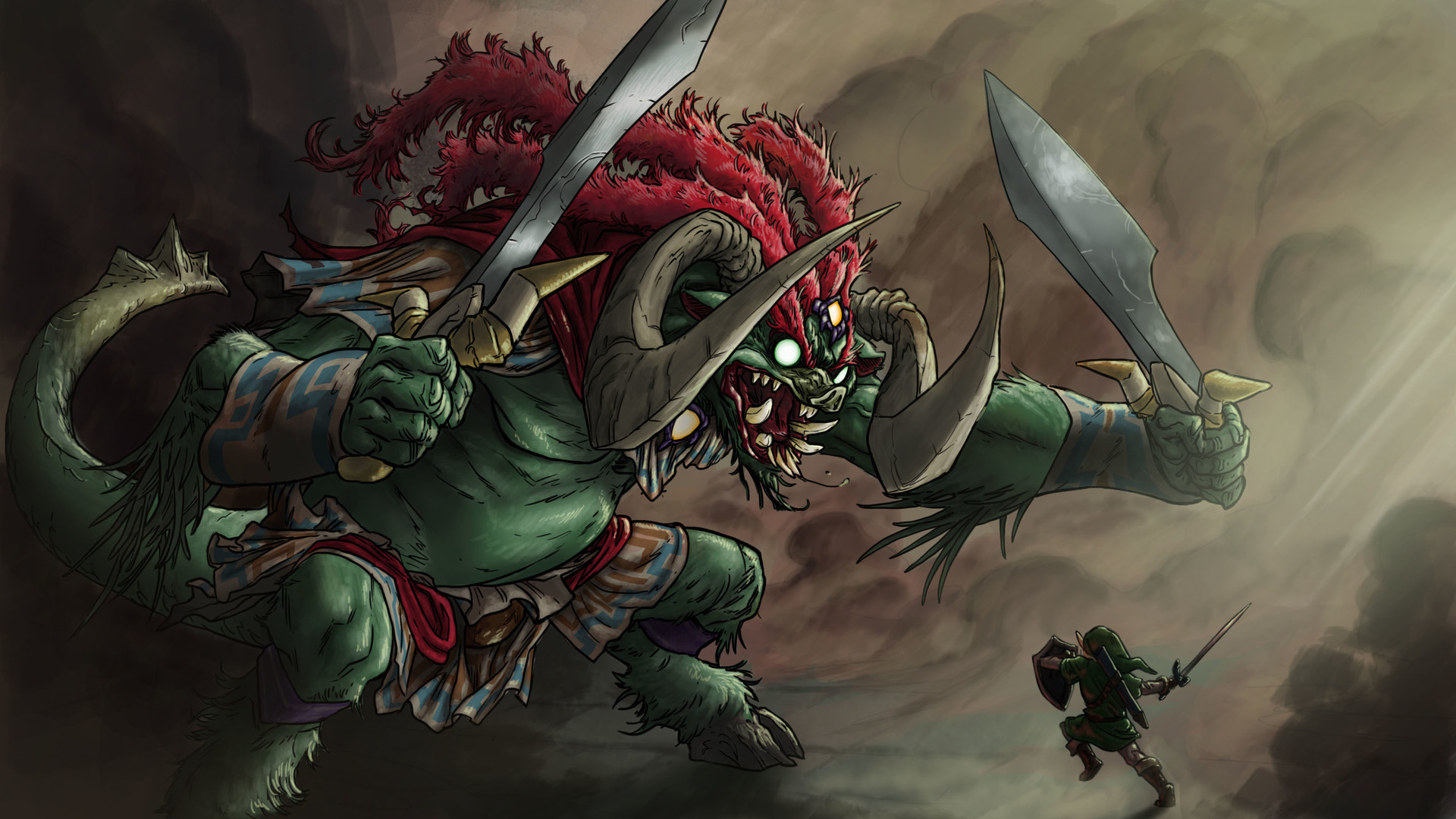 Ocarina Of Time Ganon Artwork - 1920x1080 Wallpaper - teahub.io