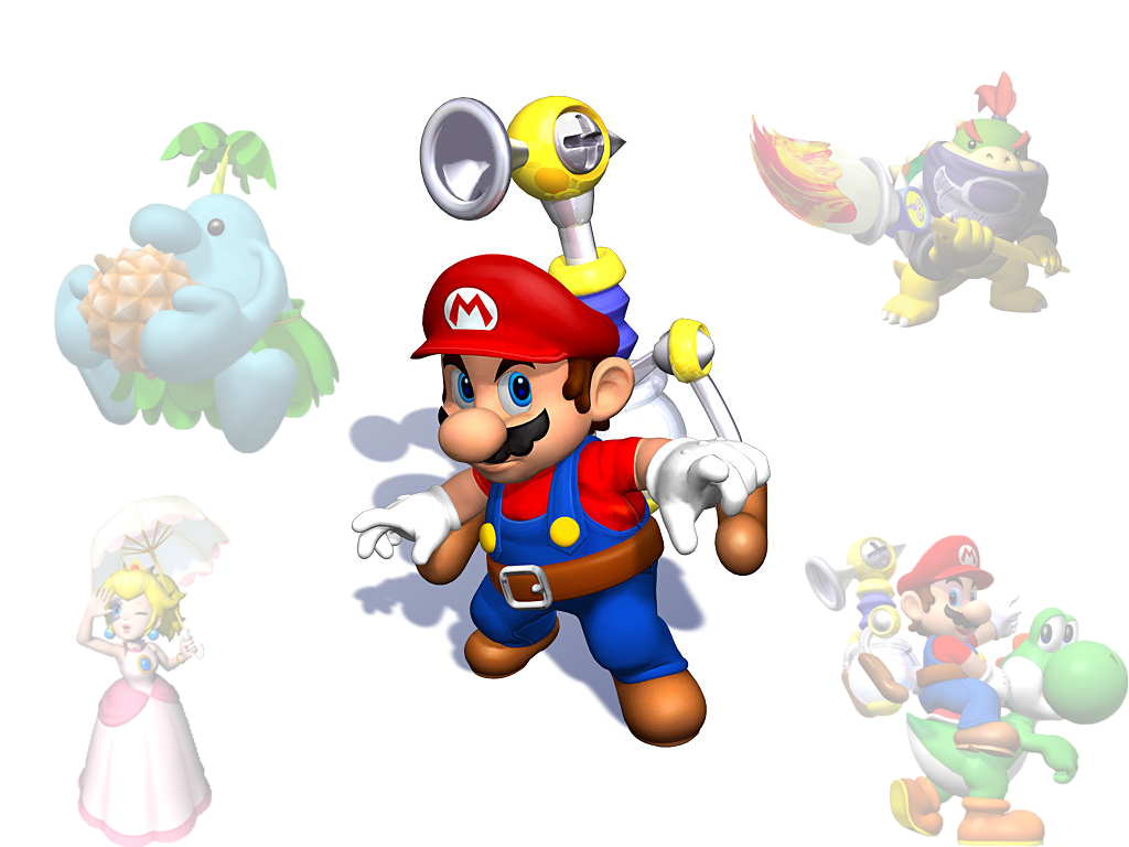 Free Psp Themes Wallpaper - Fludd Super Mario Sunshine - 1024x768 ...