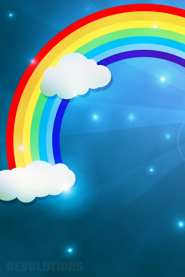 Rainbow - Rainbow Sky Gif Cartoon - 640x960 Wallpaper - teahub.io