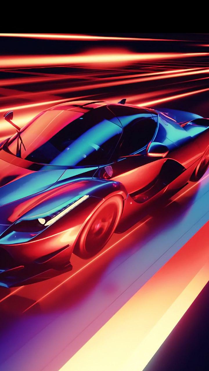 Neon Ferrari - 720x1280 Wallpaper - teahub.io
