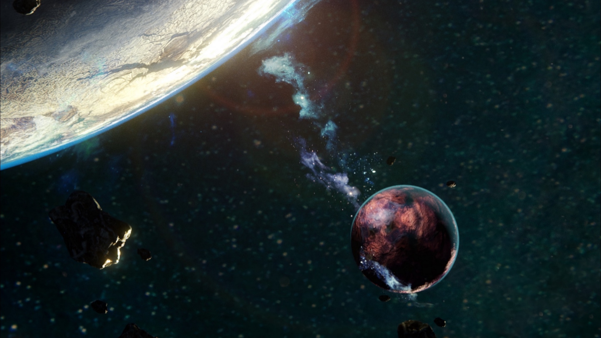 Wallpaper Planet, Satellite, Space, Asteroid - Falling Planets ...