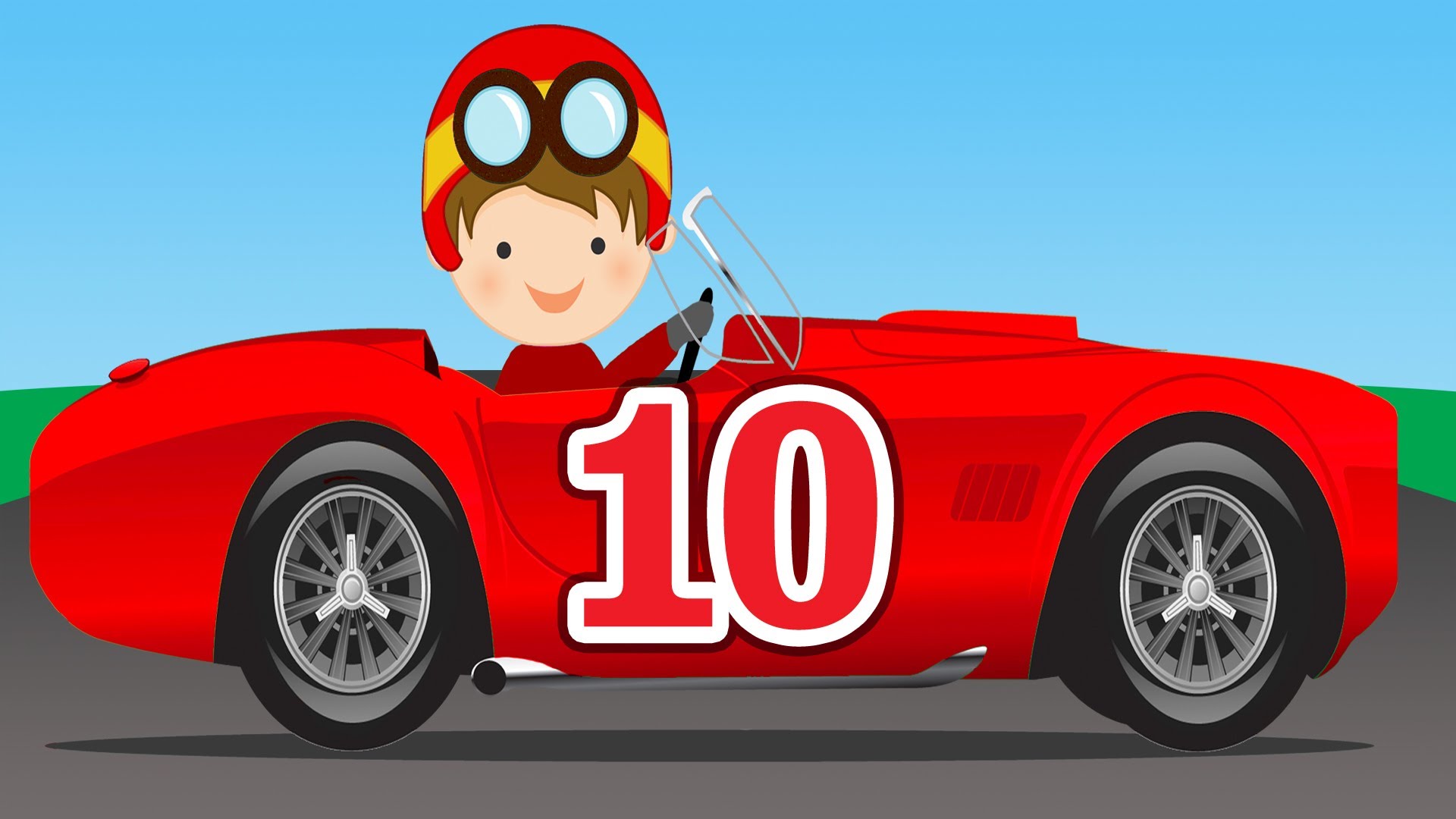 Number Counting Race Cars - Kids Race Car Clipart - 1920x1080 Wallpaper ...
