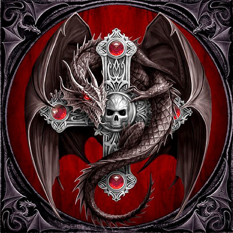 Gothic Dragons And Skulls - 800x800 Wallpaper - teahub.io