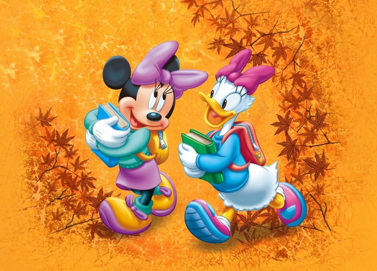Wallpaper Berhijab - Mickey And Minnie Fall - 1280x920 Wallpaper ...