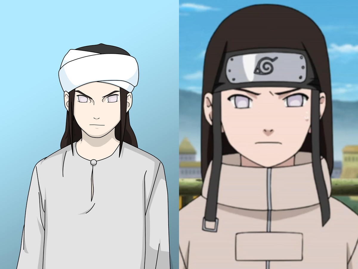 14 Karakter Di Film Naruto Dalam Balutan Hijab Dan - Neji Hyuga Genin ...