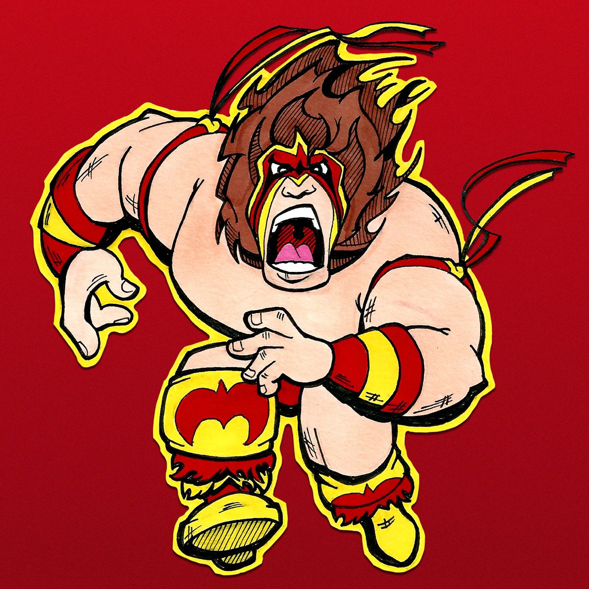 Ultimate Warrior Face Paint Tutorial