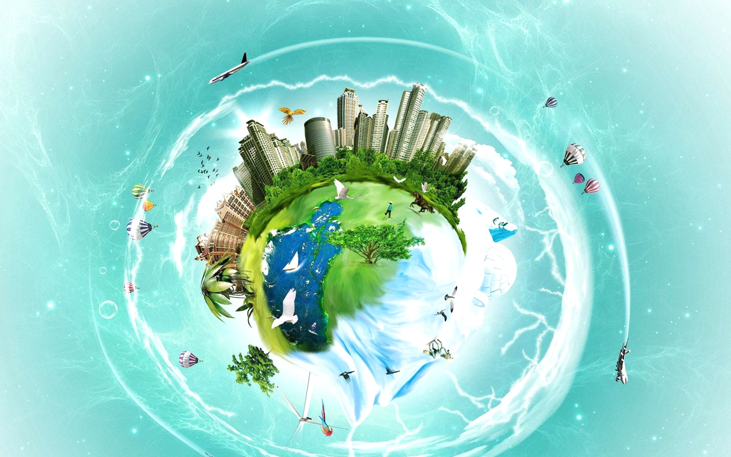 Earth Drawing Abstract - 2406x1504 Wallpaper - teahub.io