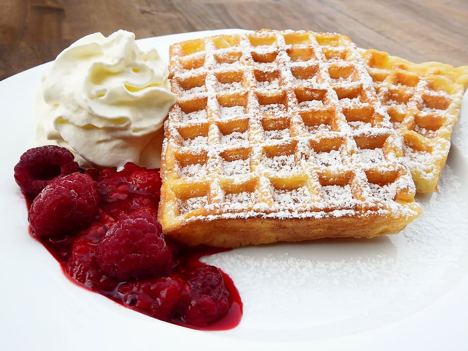 Rectangular Waffle, Waffles, Belgian, Belgischewaffel, - 4k Sweet Food ...