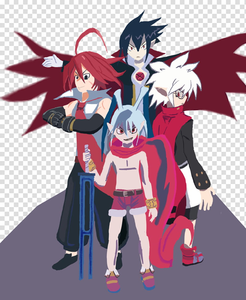 Disgaea Protagonists, Four Characters Transparent Background - 800x978 ...