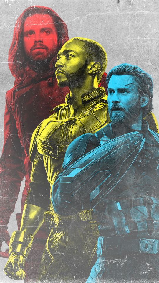 Steve Rogers Sam Wilson Bucky Barnes - 540x960 Wallpaper - teahub.io