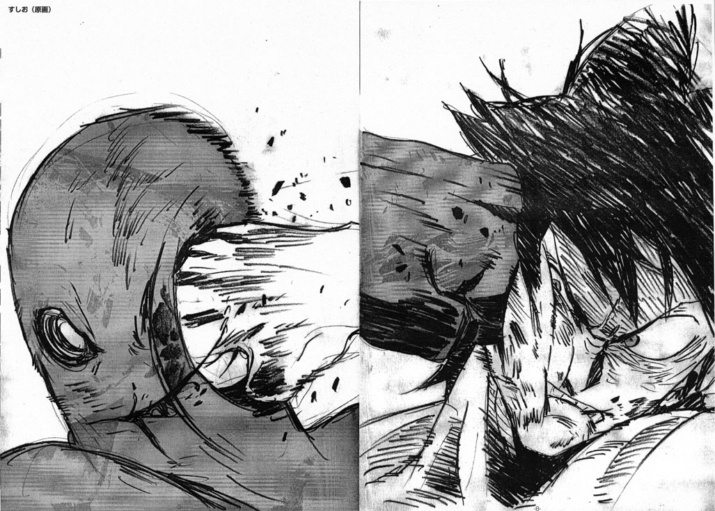 すしお Anti-spiral Black And White Art Fictional Character - Tengen Toppa ...