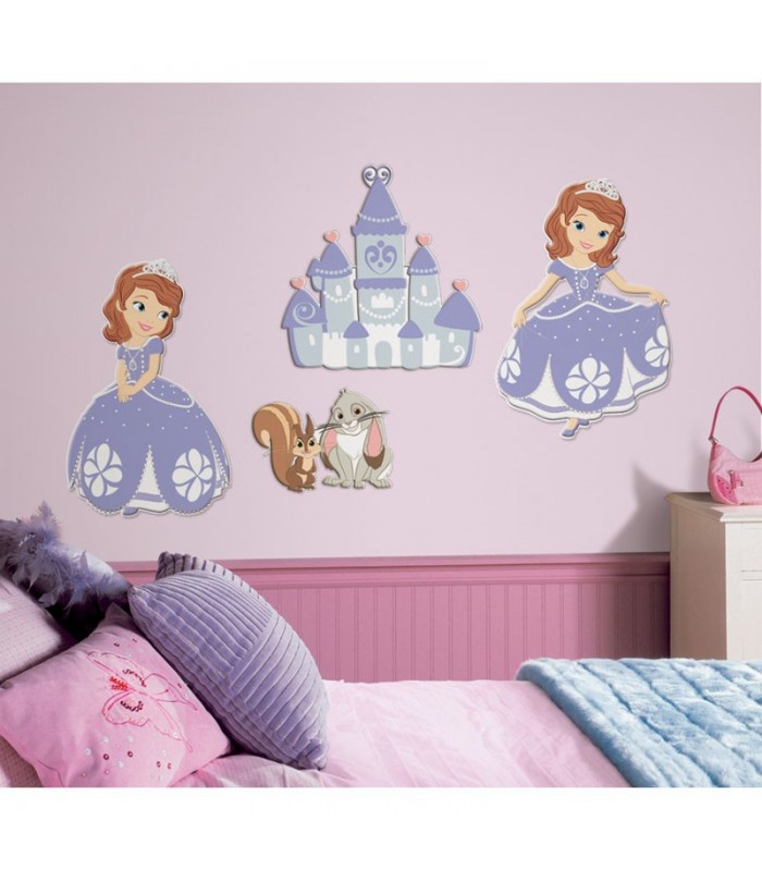 Sofia The First Foam Characters - Arial Wall Stickers - 700x800 ...
