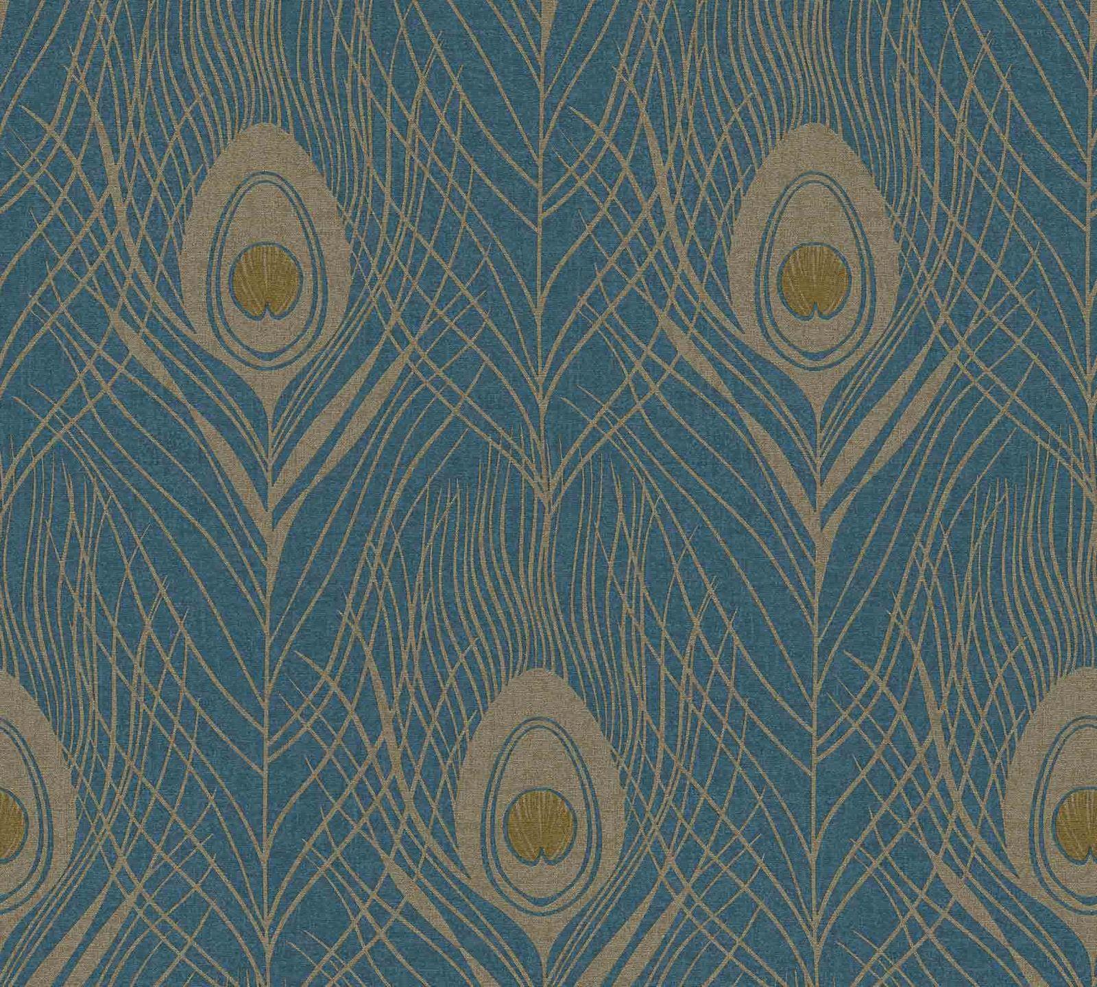 Behang Blauw Met Goud - 1600x1440 Wallpaper - teahub.io