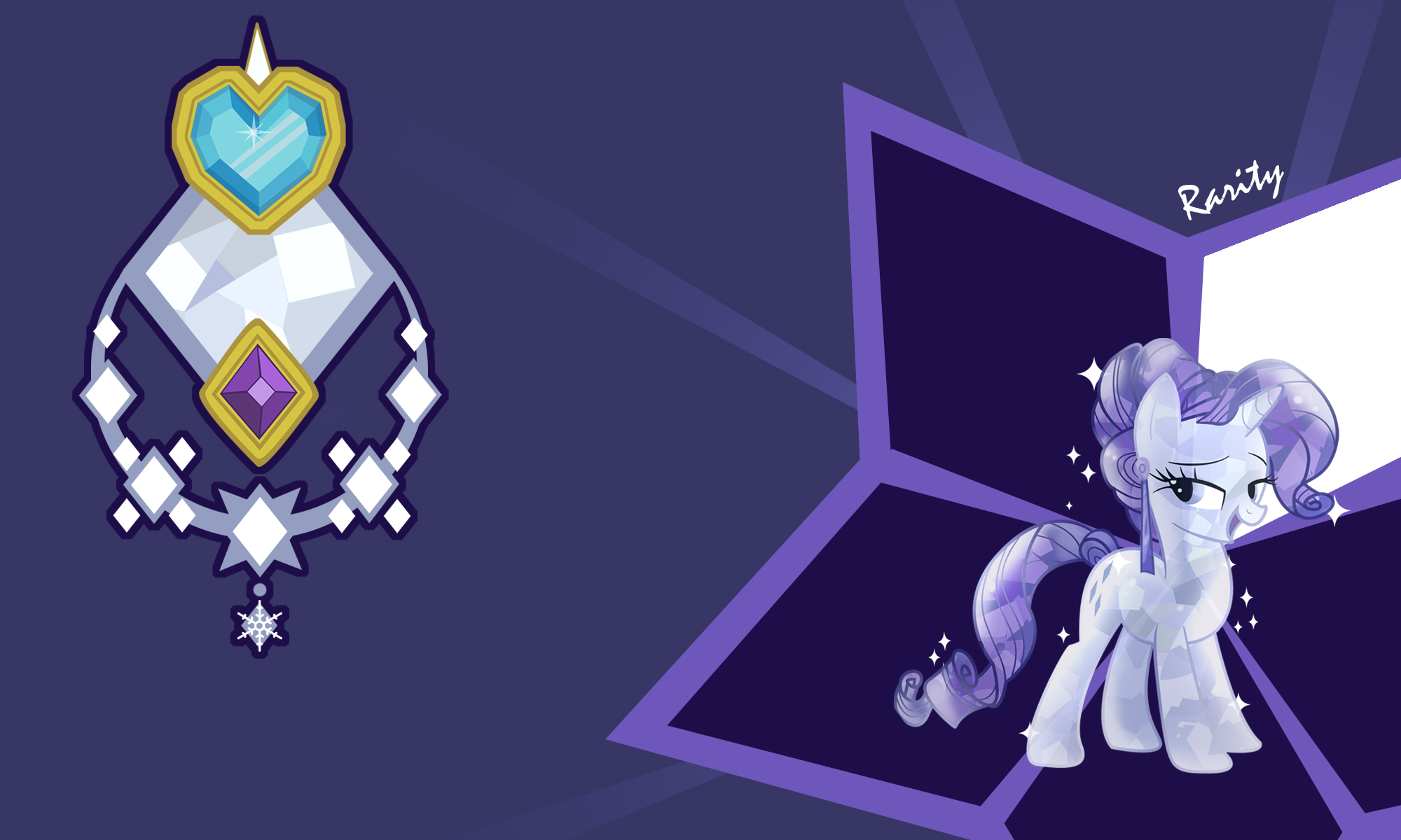 Crystal Ponies Wallpapers - Rarity - 2000x1200 Wallpaper - teahub.io