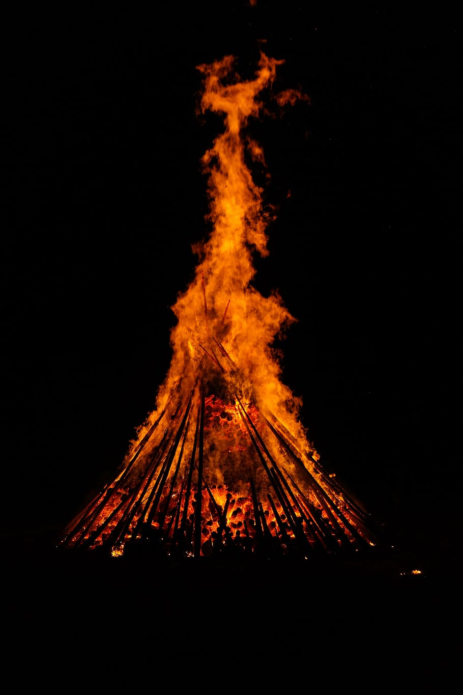 Photography Of Bonfire At Daytime, Heat, Mystical, - Bonfire ...
