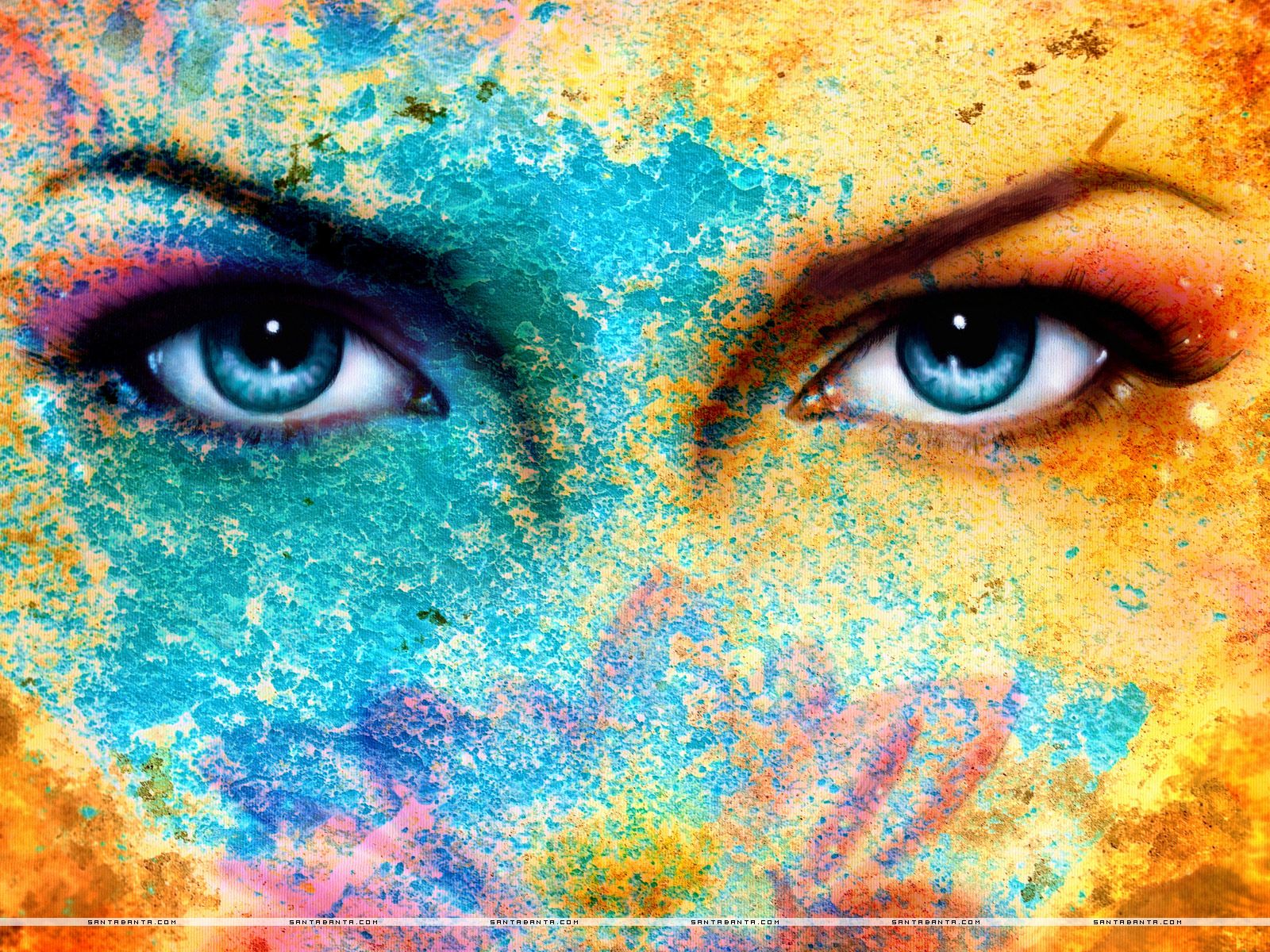 Pair Of Beautiful Blue Women Eyes Beaming Color Rust - 1600x1200 ...