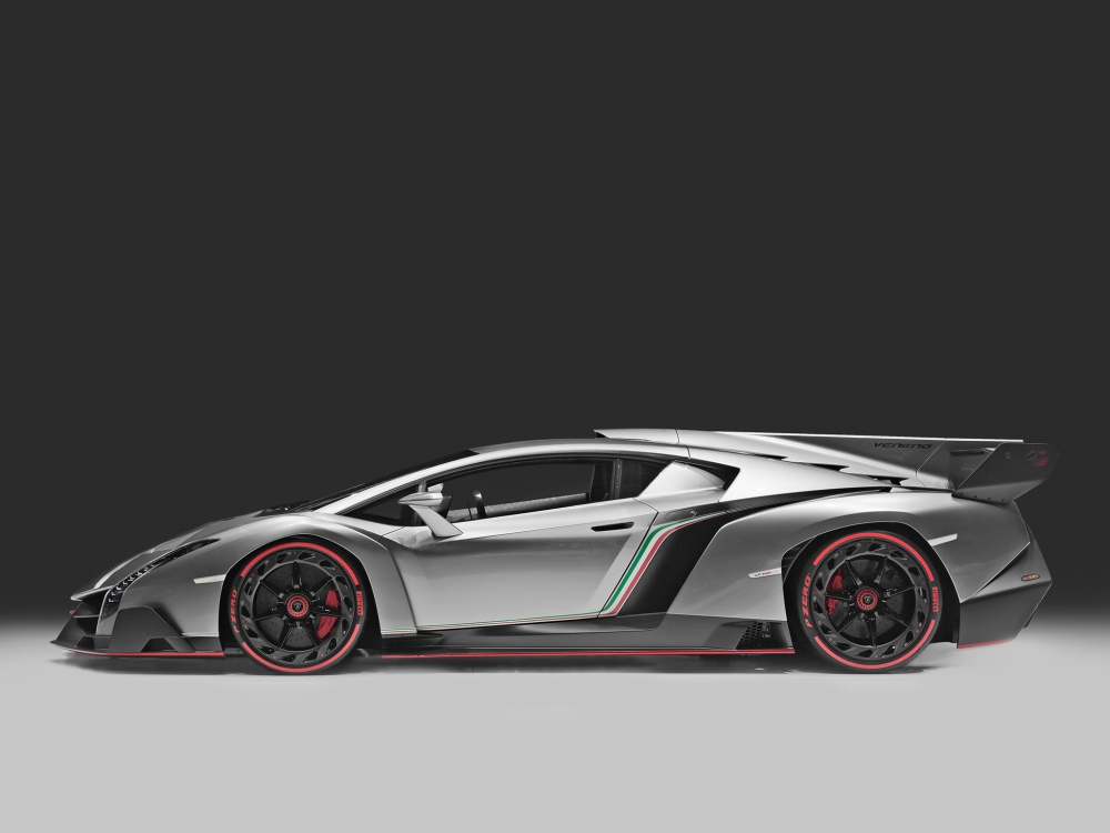 Lamborghini Veneno, Side View, Silver, Red, Supercar, - 1000x750 ...