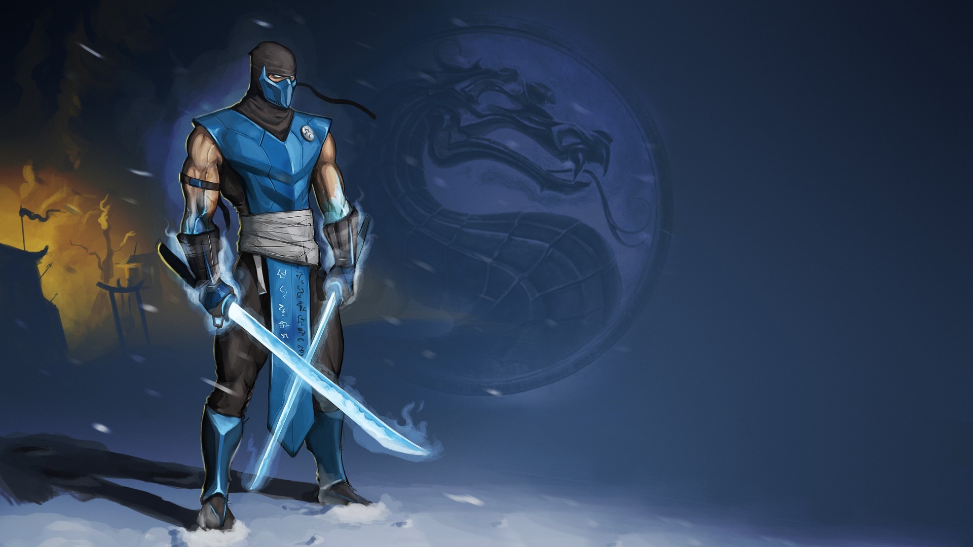Mortal Kombat, Sub-zero, Twin Swords, Mask, Dragon, - Mortal Kombat Sub ...